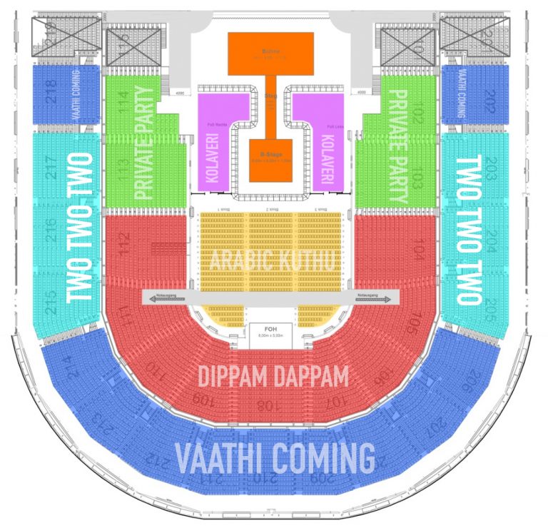 Rudolf Weber-ARENA: Saalplan